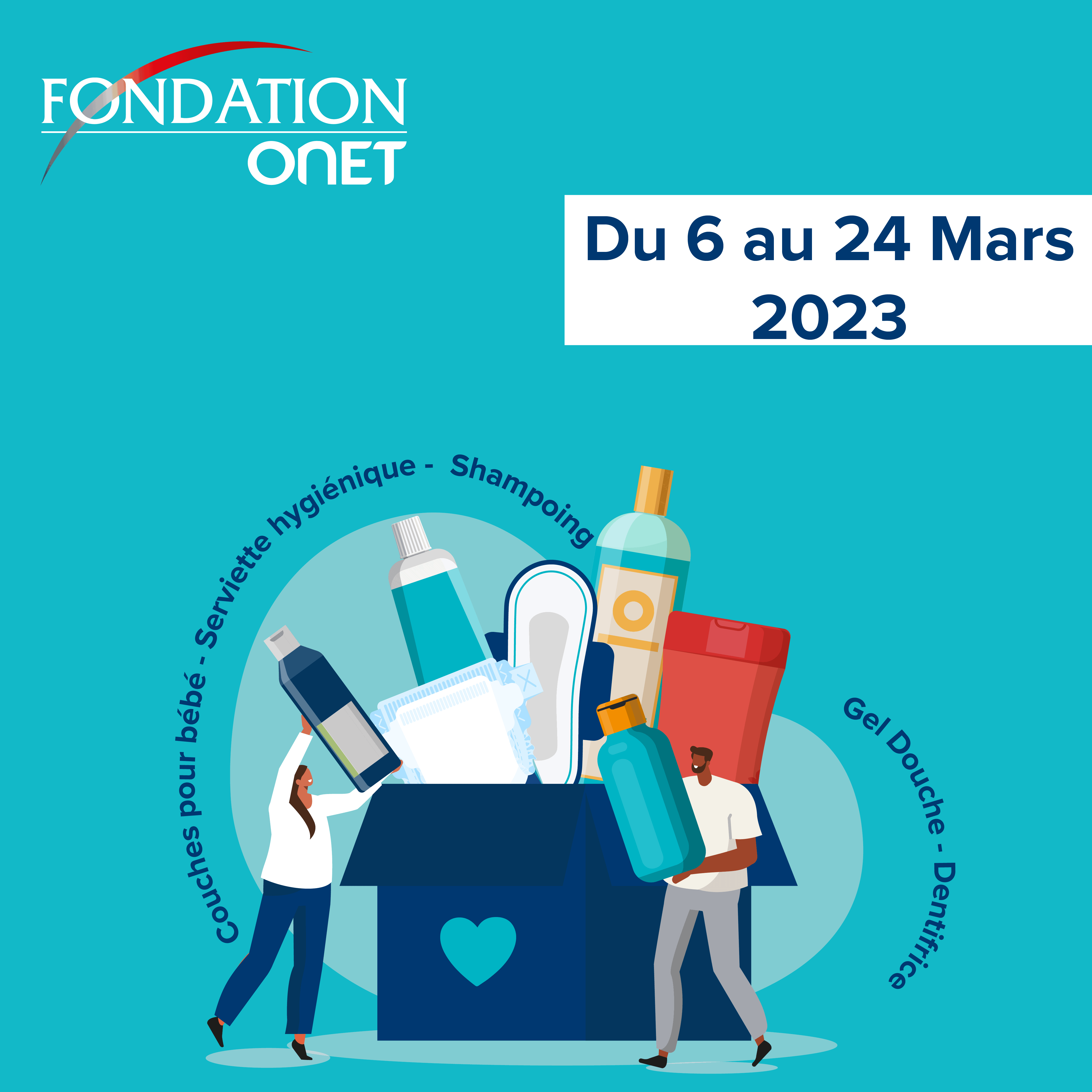 Collecte de produits d'hygiène - Fondation Onet
